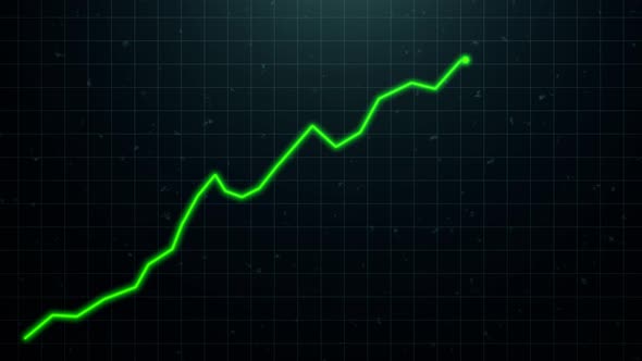 Stock market animated graphic. Stock price chart., Motion Graphics