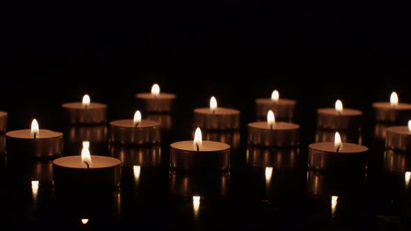 Candles Flickernig In The Dark And Fade Out, Stock Footage | VideoHive