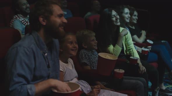 Family Weekend in Movie Theater, Stock Footage | VideoHive