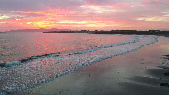 Aerial View of Maghery Beach with Aran Island in the Background ...