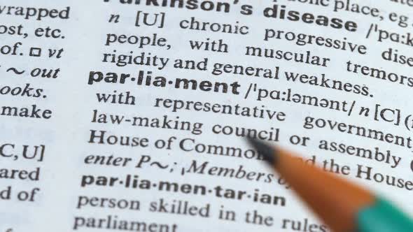 Parliament Word in English Dictionary, Lawmaking Council in State ...