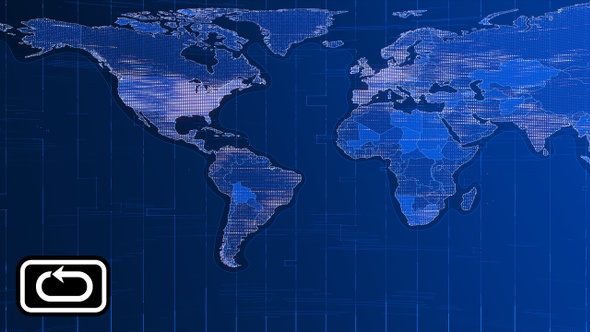 News World Map Background Loop by HaeroTV | VideoHive
