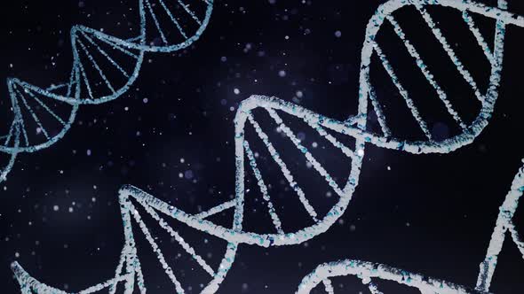 Rotating DNA Strand under microscope. High Detail. Realistic, Motion ...