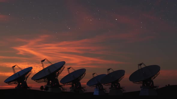 a group of space antennas or ground observatories observing space ...