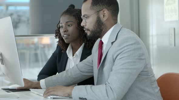 Business People Using Desktop Computer, Stock Footage | VideoHive