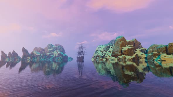 Ship At The Rocky Shore, Motion Graphics | VideoHive