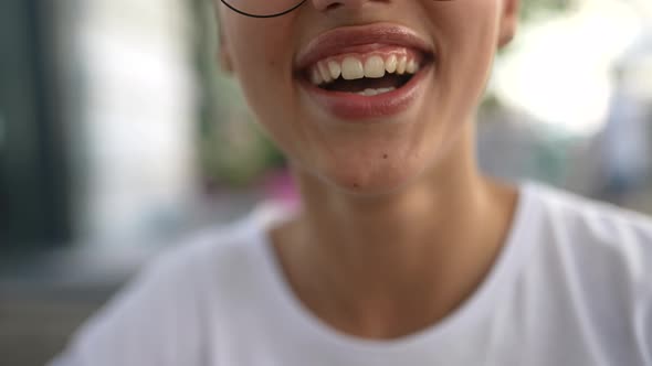 Girl's Mouth Closeup Moving Her Lips and Talking, Stock Footage | VideoHive