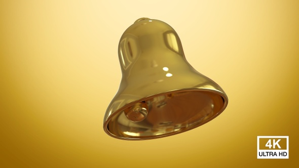 Golden Animated Bell 4K, Motion Graphics | VideoHive