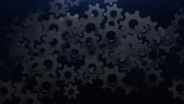 gears in motion. animation loop on the theme of the mechanism or ...