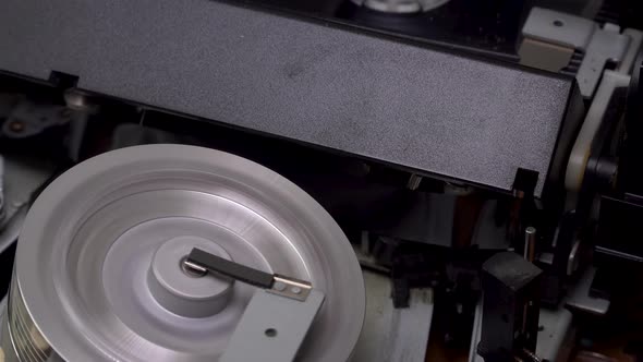 Closeup a VHS Video Cassette Recorder Tape Loading, Stock Footage ...