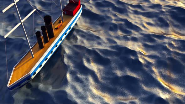 Surface Boat in the Sea, Motion Graphics | VideoHive