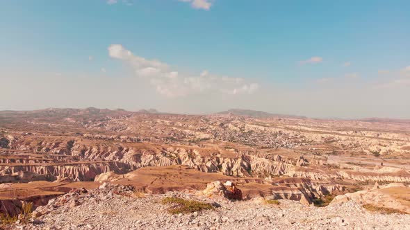 Point Of View Walking Towards Edge Of Valley, Stock Footage | VideoHive