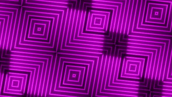 Purple color Neon light geometric glowing line animation. Vd 727 ...