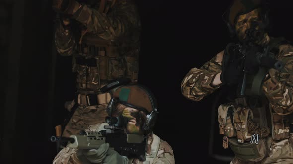 Surrounded By Intimidating Soldiers Fully Armed with Rifles, Stock Footage