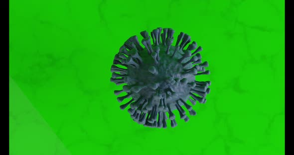 virus cell falling on a green floor, Motion Graphics | VideoHive