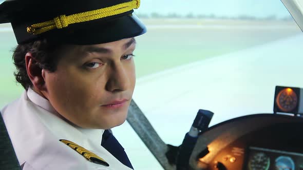 Nervous Pilot Beginner Worried About His First Flight, Responsibility ...