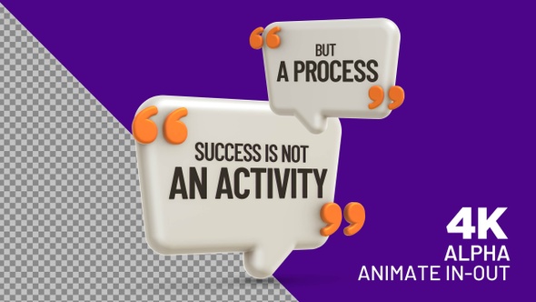 Inspirational Quote: Success is not an activity but a process, Motion ...