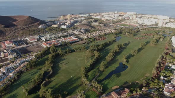 Aerial view of "Las Americas" golf course in Playa de las Americas ...