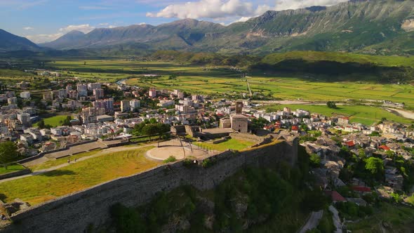 Balkan medieval city which is a UNESCO world heritage. aerial ...
