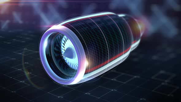 Machine Detail of Airplane Engine Aerodynamics, Motion Graphics | VideoHive