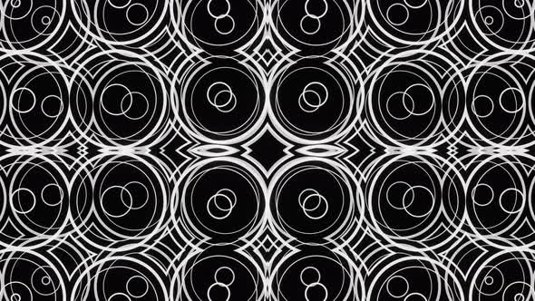 Pulsating Black and White Abstract Looped Animation, Motion Graphics