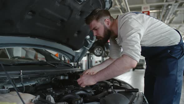 Mechanic Doing Routine Maintenance, Stock Footage | VideoHive