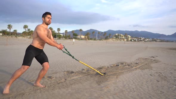 dynamic upper body weight drag exercise, Stock Footage | VideoHive