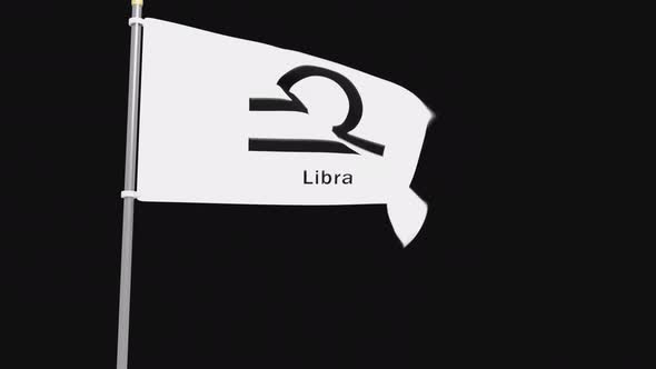 Libra Zodiac Animated Flag, Motion Graphics | VideoHive