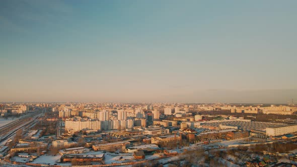 Suburb of a big city. City block from the height of the flight., Stock ...