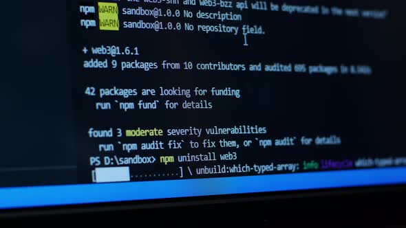 Developer looks at HTML code on a computer screen. HTML web pages ...