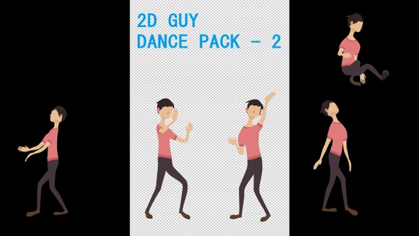 2D Guy Dance Pack - 2, Motion Graphics | VideoHive