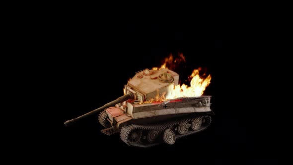 Burning German Tank, Motion Graphics | VideoHive