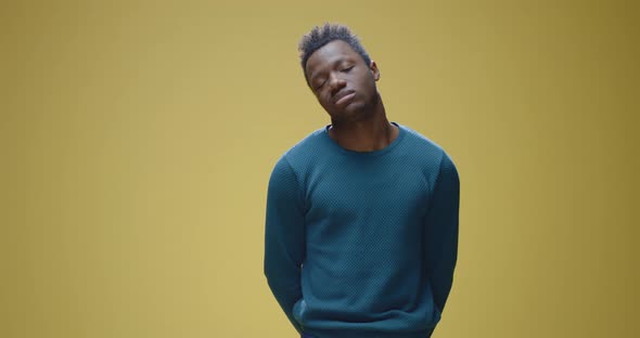 Apathetic Man Looking at Camera, Stock Footage | VideoHive