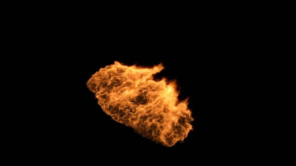 Burning Ground Fire Large Scale High Angle 07, Motion Graphics | VideoHive