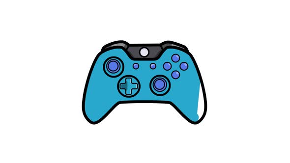 joystick, keypad, gamepad Sketch and 2d animation, Motion Graphics