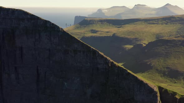 Drone Shot Of Mylingur Mountain On Streymoy Island, Stock Footage ...