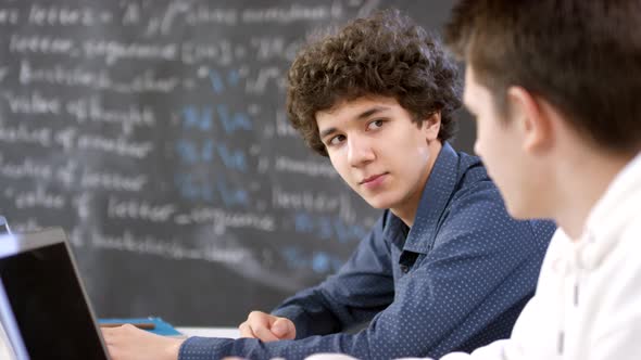 Classmates Talking During IT Lesson, Stock Footage | VideoHive
