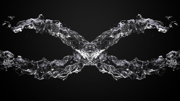 Two Streams Of Water Crossing, Motion Graphics | VideoHive