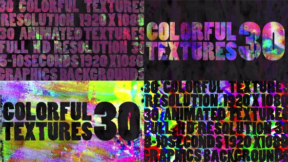 30 Colorful Textures, Motion Graphics | VideoHive