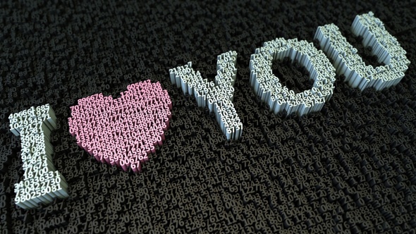 I Love You Tag Made With Digits 4, Motion Graphics | VideoHive