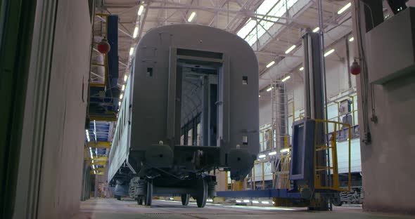 At the Plant for Production of Trains, Stock Footage | VideoHive