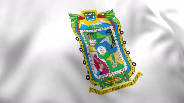 Puebla Flag (Mexico) - 4K, Motion Graphics | VideoHive