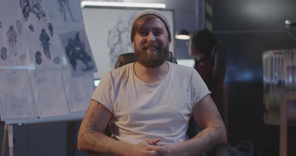 Male Video Game Developer Portrait, Stock Footage | VideoHive