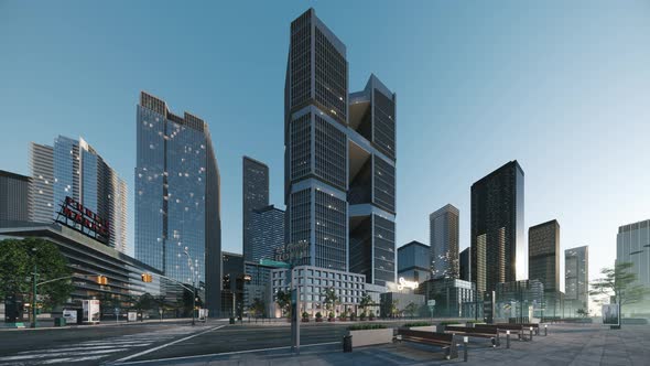 Process Of Building New High Rise Buildings, Motion Graphics | VideoHive