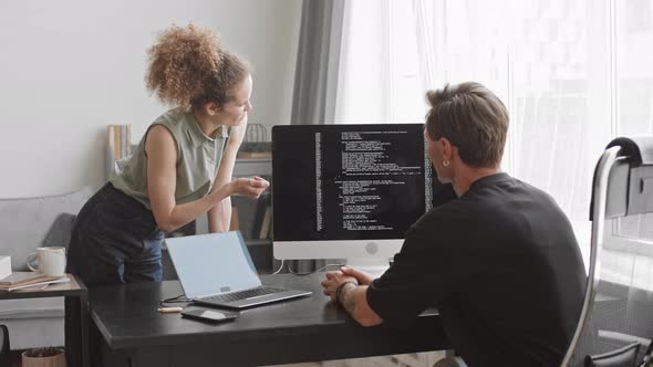 Programmers Discussing Program Coding, Stock Footage | VideoHive