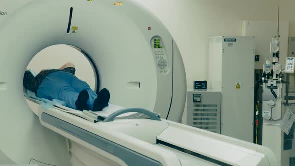 Mri Scanning Mechanism Is Inspecting A Patient, Stock Footage | VideoHive
