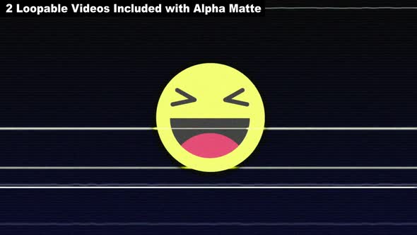 Glitch Smiling Emoji Package, Motion Graphics | VideoHive