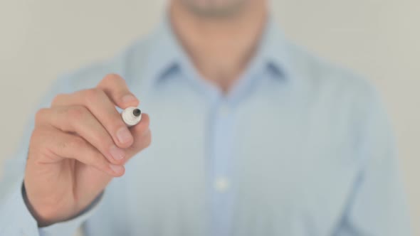 Voucher, Man Writing on Transparent Screen, Stock Footage | VideoHive