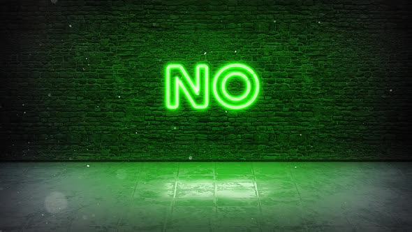 No Neon Sign Green, Motion Graphics | VideoHive