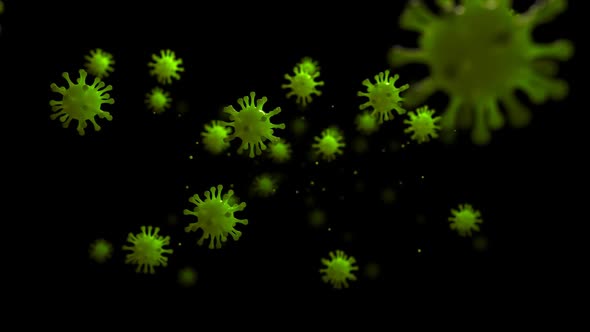 Floating Virus - Moving [Green], Motion Graphics | VideoHive